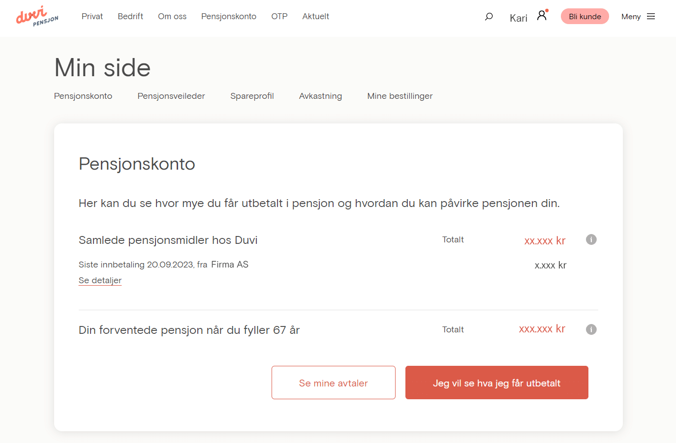 Hvordan finner jeg ut hva jeg får i pensjonsutbetaling? - Duvi OTP og ...